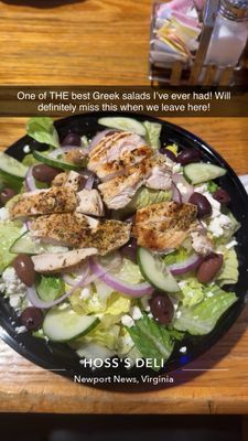Hoss's Deli - Greek salad is best I've ever had! - Newport News, VA