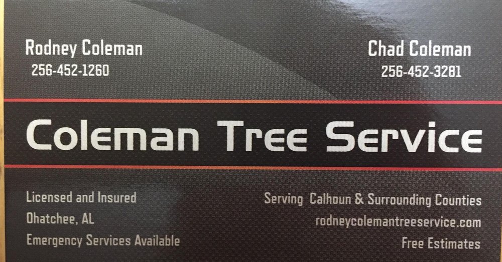 COLEMAN TREE SERVICE - Updated November 2025 - 10950 Al Highway 77 ...