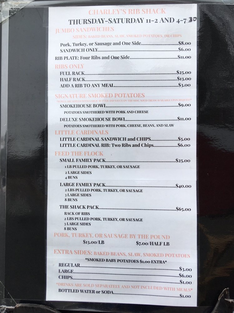 CHARLEY’S RIB SHACK - Updated October 2024 - 1825 N Hwy 229, Benton ...