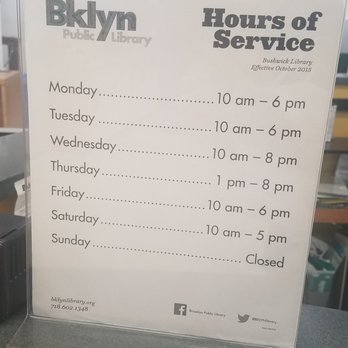 BROOKLYN PUBLIC LIBRARY - BUSHWICK LIBRARY - Updated October 2025 - 340 ...