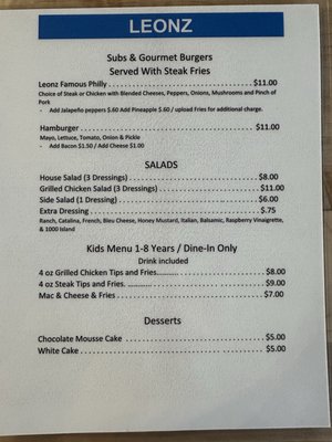 LEONZ HOUSE OF STEAK AND SUBS - Updated April 2025 - 1327 E Central Ave ...