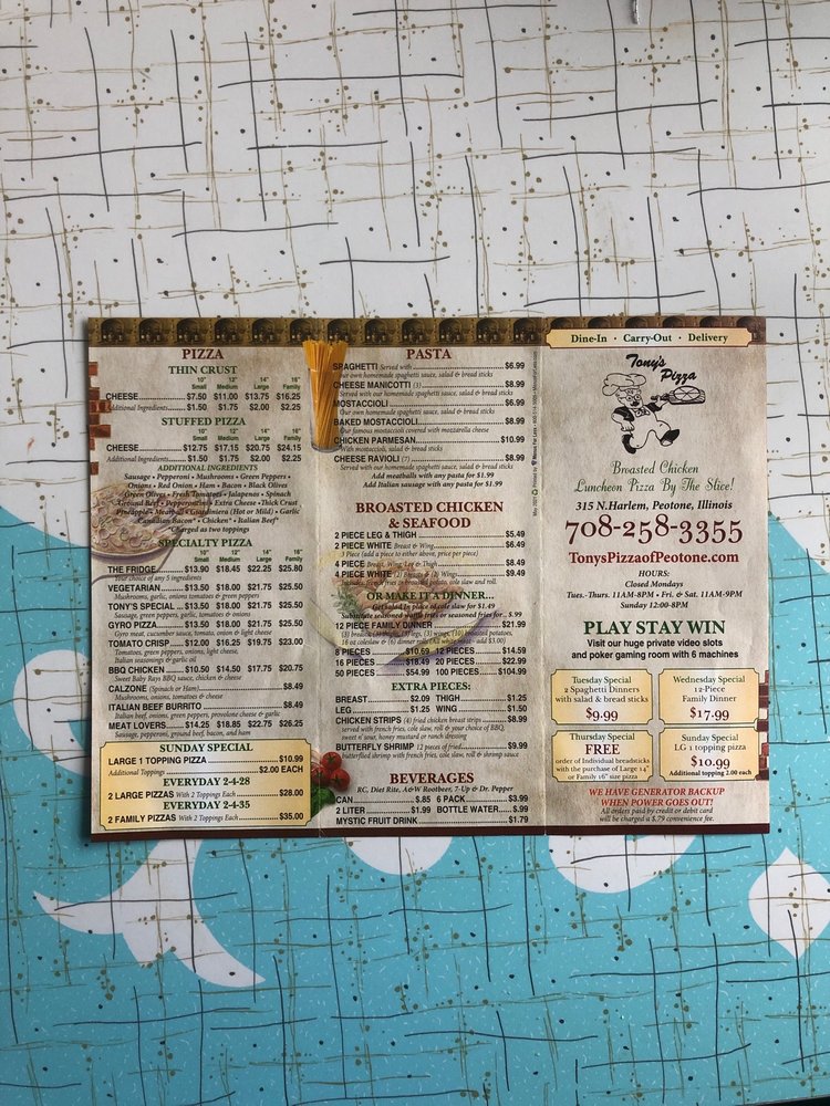 TONY’S PIZZA OF PEOTONE - Updated May 2025 - 23 Photos & 34 Reviews ...