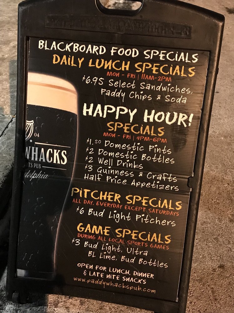 Paddy Whacks Irish Sports Pub - Welsh Road - Order Online - 51 Photos ...