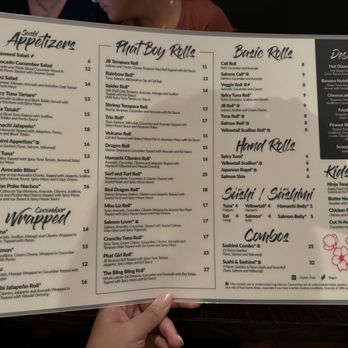 Phat boy sushi menu store
