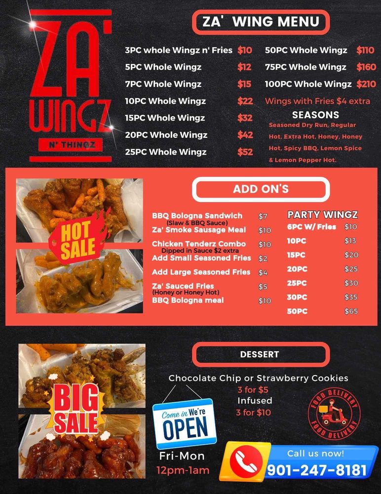ZA’WINGZ N THINGZ - Updated May 2025 - Memphis, Tennessee - Chicken ...