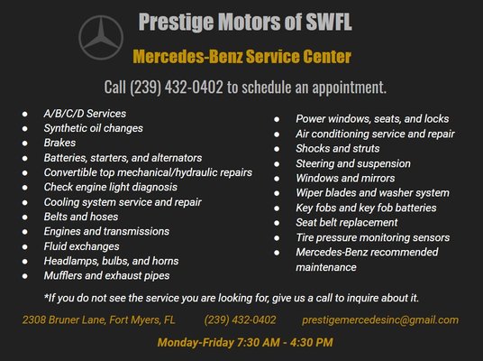 PRESTIGE MOTORS OF SWFL - PRESTIGE MERCEDES - Updated December 2025 ...
