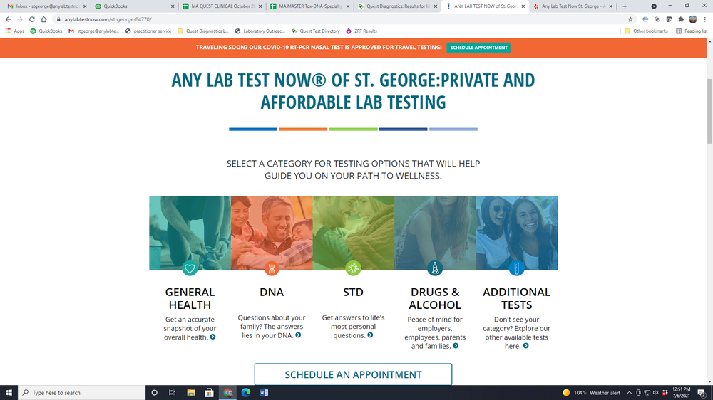 ANY LAB TEST NOW ST. GEORGE - Updated May 2026 - 175 W 900 S, St ...