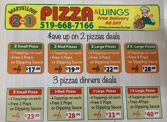 MARVELLOUS 2 FOR 1 PIZZA & WINGS - Updated January 2026 - 769 Southdale ...