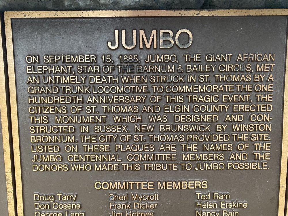 JUMBO THE ELEPHANT MEMORIAL - Updated March 2024 - 65 Talbot Street, St ...