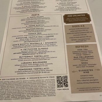 ROMANO’S MACARONI GRILL - 559 Photos & 656 Reviews - 8000 El Cerrito ...