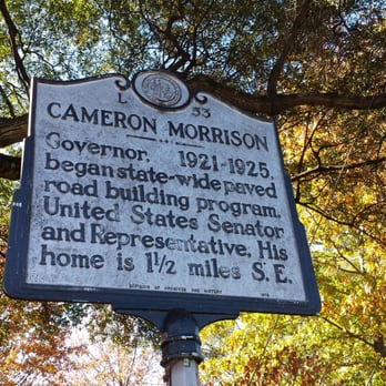 CAMERON MORRISON HISTORICAL MARKER - Updated May 2024 - Providence Rd ...