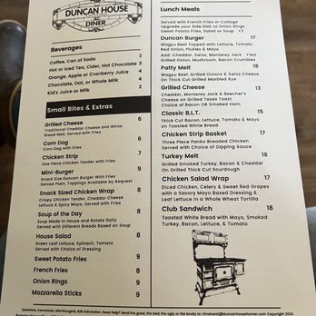 DUNCAN HOUSE DINER - Updated September 2025 - 69 Photos & 117 Reviews ...