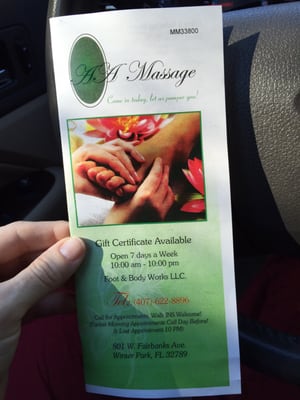 AA MASSAGE - Updated August 2025 - 801 W Fairbanks Ave, Winter Park ...