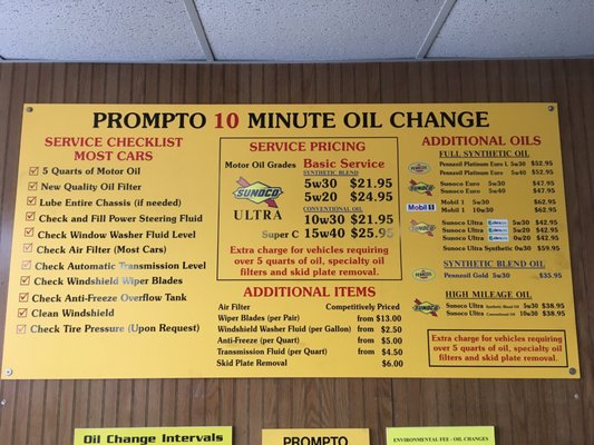 PROMPTO 10 MINUTE OIL CHANGE - Updated June 2026 - 21 Photos & 47 ...