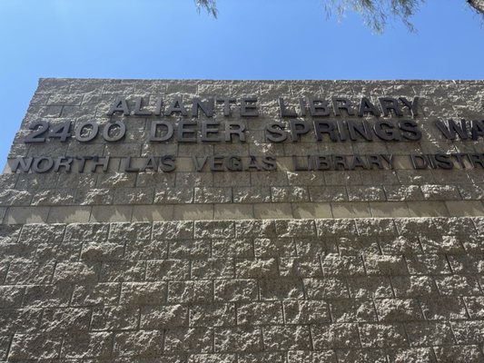 NORTH LAS VEGAS LIBRARY DISTRICT - ALIANTE LIBRARY - Updated October ...