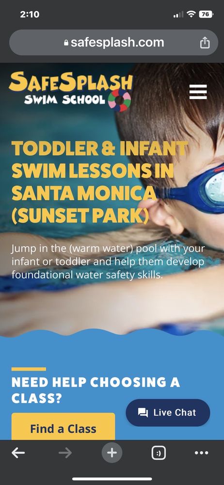 SAFE SPLASH SWIM SCHOOL - Santa Monica, California - Swimming Lessons ...