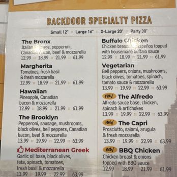 BACKDOOR PIZZERIA - Updated April 2025 - 108 Photos & 156 Reviews ...