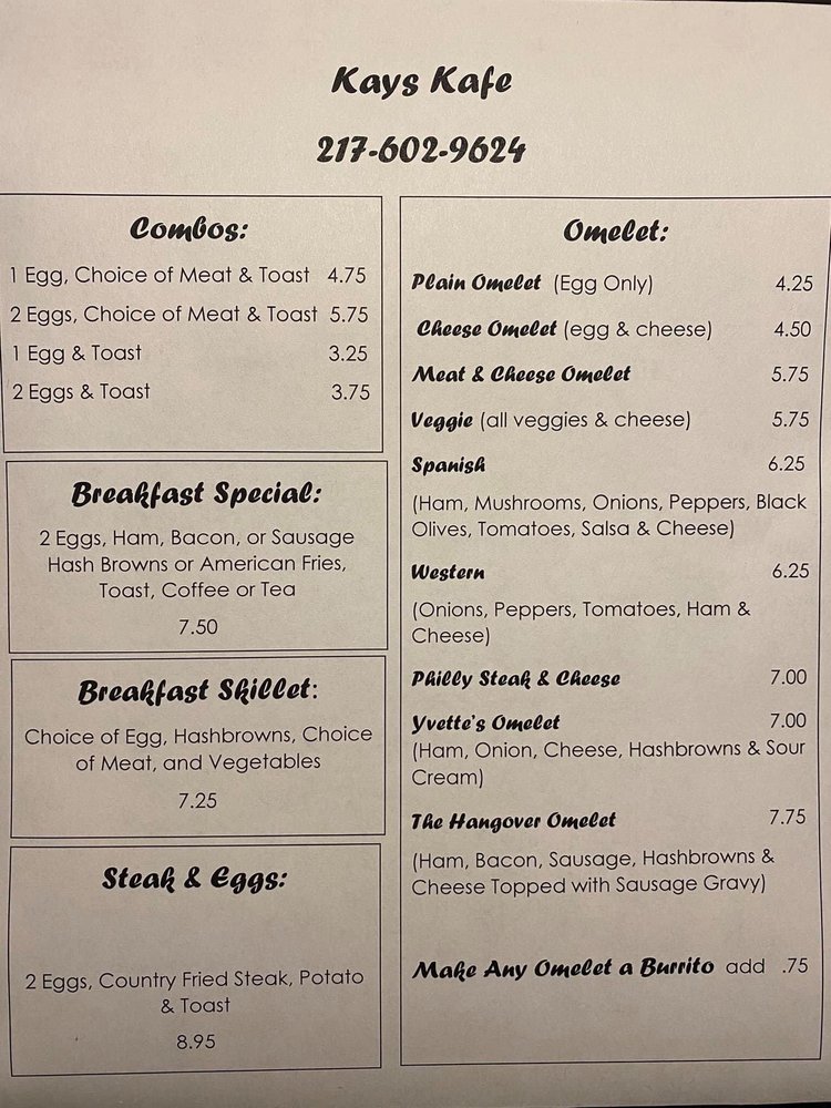 KAY’S CAFE - Updated May 2024 - 1000 N Main St, Jacksonville, Illinois ...