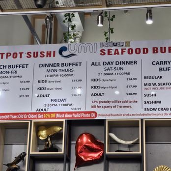 UMI HOTPOT SUSHI & SEAFOOD BUFFET - 155 Photos & 61 Reviews - 1692 ...