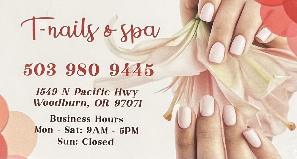 T-NAILS & SPA - Updated December 2025 - 1549 N Pacific Hwy, Woodburn ...