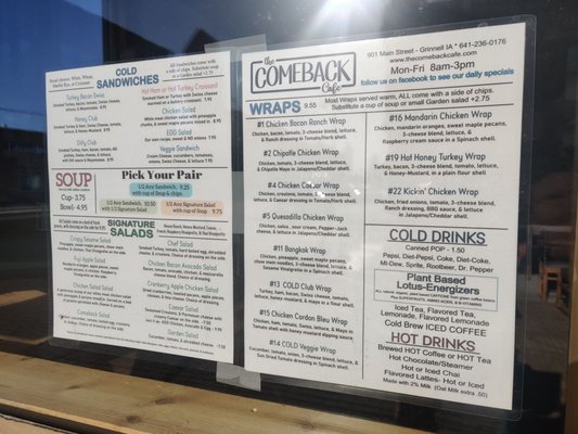 COMEBACK CAFE - Updated August 2025 - 901 Main St, Grinnell, Iowa ...