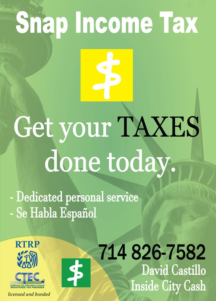 SNAP INCOME TAX - Request Consultation - 7665 Knott Ave, Buena Park ...