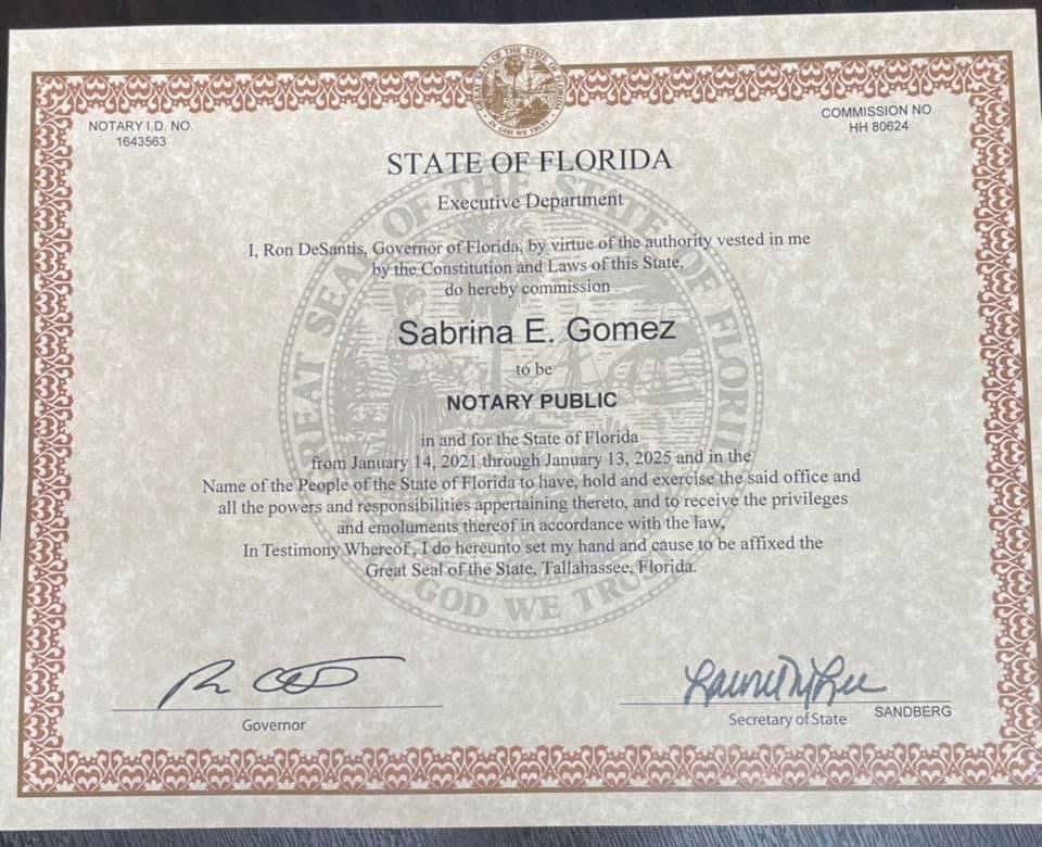 SABRINA GOMEZ NOTARY - Updated July 2024 - Request a Quote - Kissimmee ...