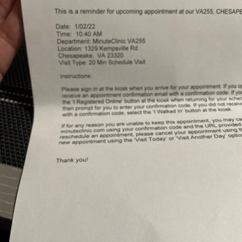 MINUTECLINIC AT CVS - Updated October 2025 - 1329 Kempsville Rd ...