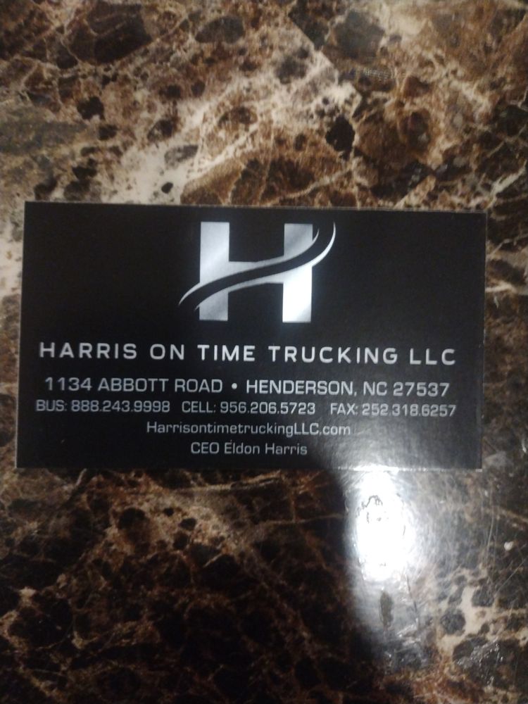HARRIS ON TIME TRUCKING - 1134 Abbott Rd, Henderson, North Carolina ...
