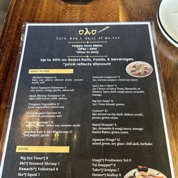 OAO - SUSHI BAR & GRILL AT WAILEA - Updated September 2025 - 904 Photos ...