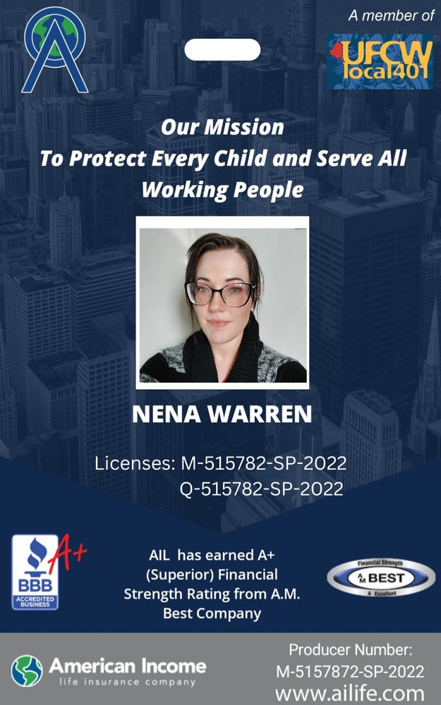 NENA WARREN - AMERICAN INCOME LIFE INSURANCE - Updated October 2024 ...