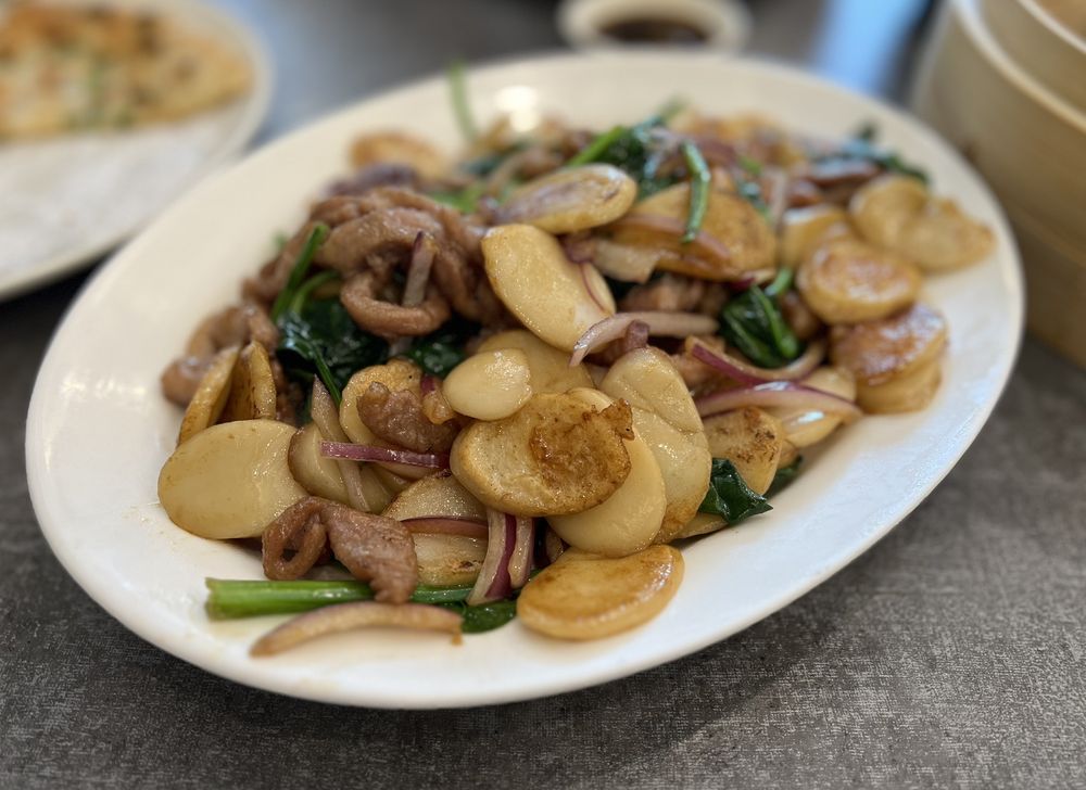 Fried Shanghai rice cake with Kurobuta pork - Yelp