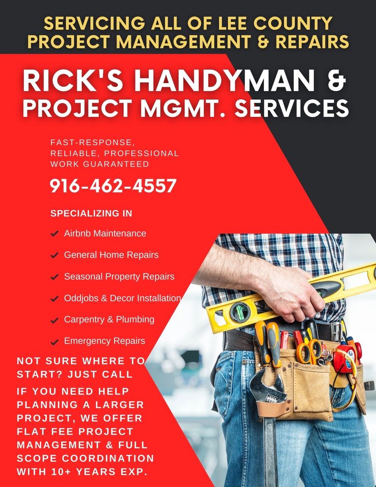 RICK’S HANDYMAN & PROJECT MANAGEMENT SERVICES - Cape Coral, Florida - Handyman - Phone Number - Yelp