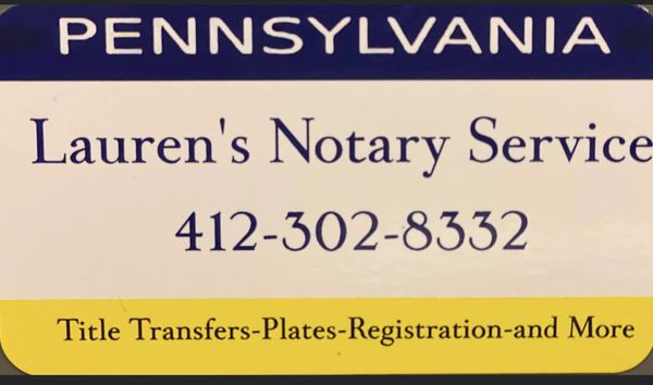 LAUREN’S NOTARY SERVICE - Updated September 2024 - Glenshaw ...