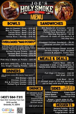 JOES HOLY SMOKE BBQ - Updated April 2025 - 1515 Lee Rd, Orlando, Florida - Barbeque - Restaurant ...