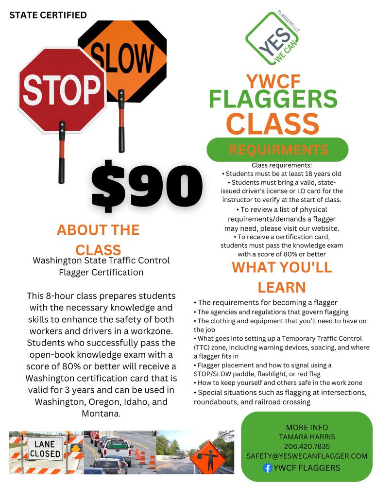 YWCF FLAGGERS TRAINING - Updated April 2024 - Seattle, Washington ...