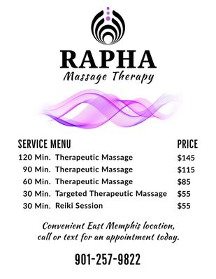 RAPHA MASSAGE THERAPY & REIKI - Updated June 2025 - 5545 Murray Ave, Memphis, Tennessee ...
