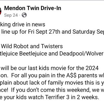 MENDON DRIVE-IN - Updated November 2025 - 102 Photos & 213 Reviews - 35 ...