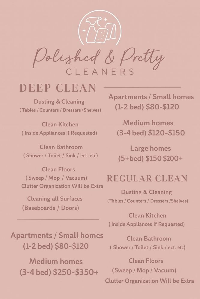 POLISHED & PRETTY CLEANERS - Updated December 2025 - Request a Quote ...