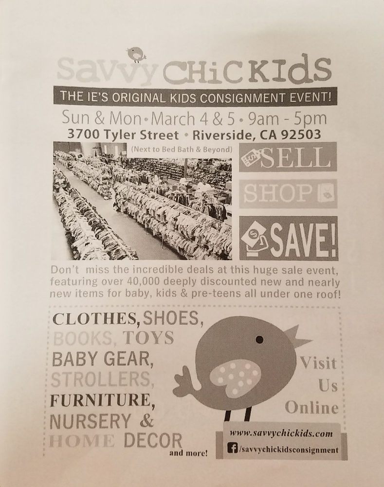SAVVY CHIC KIDS POP-UP - 3700 Tyler St, Riverside, California - Used, Vintage & Consignment ...