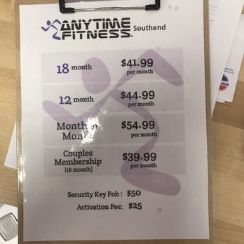 Anytime fitness price store
