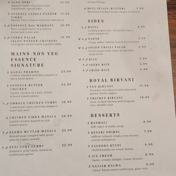 THE ESSENCE REDEFINING INDIAN FOOD - Updated August 2024 - 157 Photos ...