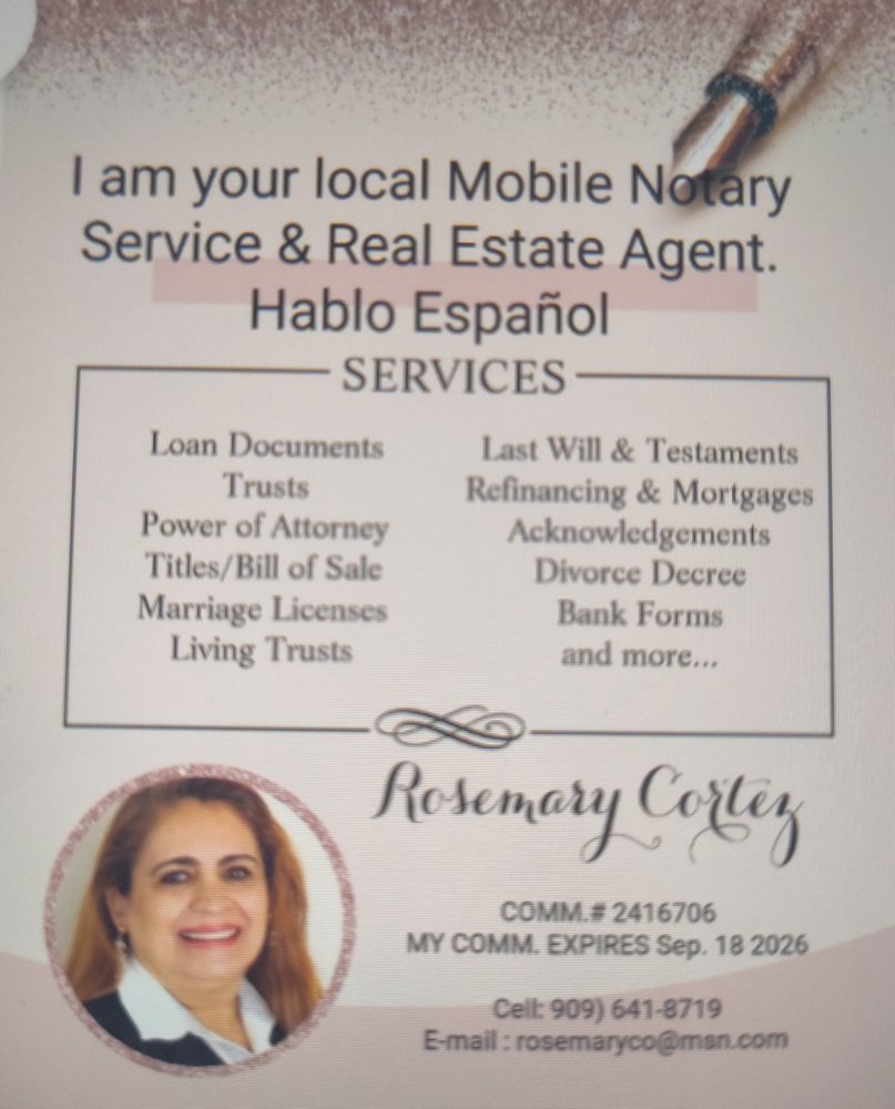 ROSEMARY EXCELLENCE REAL ESTATE - Request a Quote - Fontana, CA - Yelp