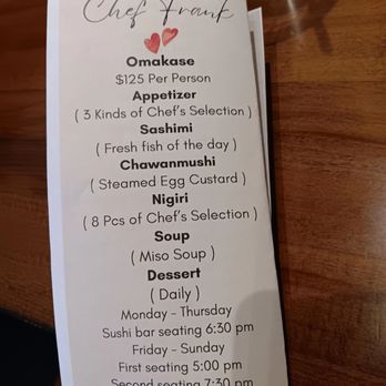 CHEF FRANK JAPANESE CUISINE - Updated July 2024 - 1802 Photos & 395 ...