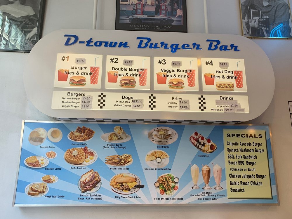 D-TOWN BURGER BAR 2 - 1859 E 1st St, Los Angeles, CA - Menu - Yelp
