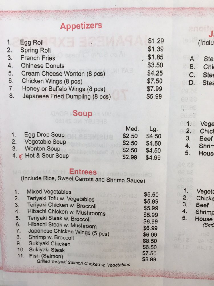 JAPANESE EXPRESS - 13 Photos & 12 Reviews - 907 Fallston Rd, Shelby, NC ...