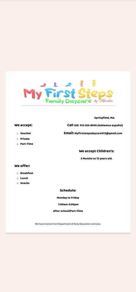 MY FIRST STEPS DAYCARE - Updated December 2024 - 196 Oak Grove Ave ...