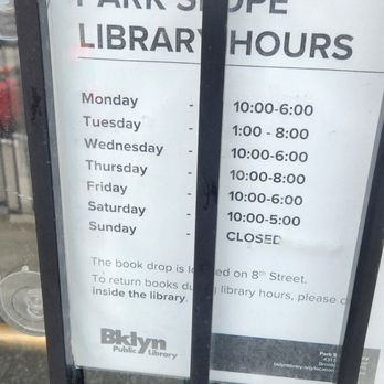 BROOKLYN PUBLIC LIBRARY - PARK SLOPE LIBRARY - Updated October 2025 ...