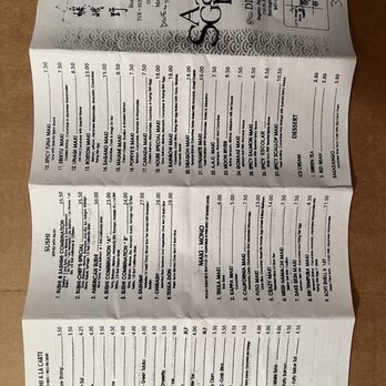 Sagano menu store