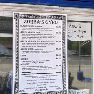 ZORBAS GREEK GYRO - 502 W Abriendo Ave, Pueblo, Colorado - Greek ...